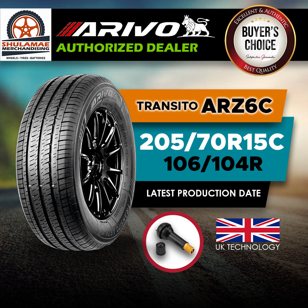 ARIVO 205/70 R15C 8PR TRANSITO ARZ6-C (China made, with free tire valve) | Shopee Philippines