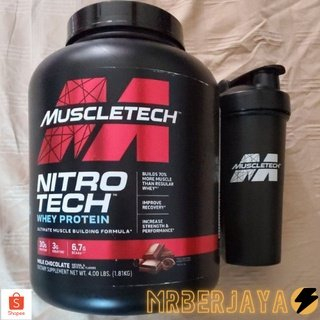 Muscletech Nitrotech Whey Protein 4lbs with Shaker Performance Series Nitrotech Original 4lbs ...