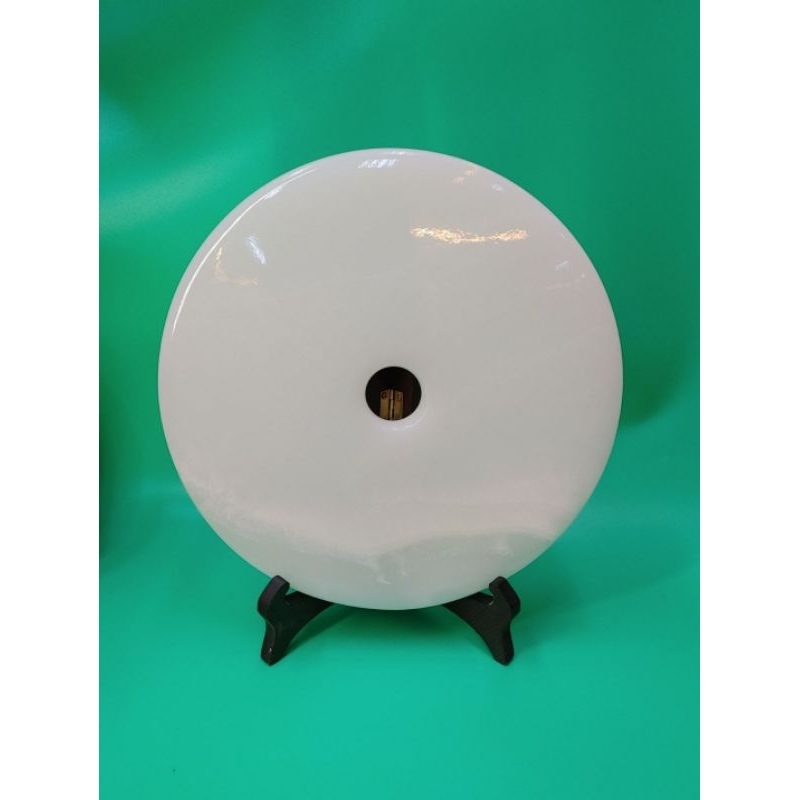 Authentic Jade Coin Large Jade Coin Wood Stand White Jade Decor White ...