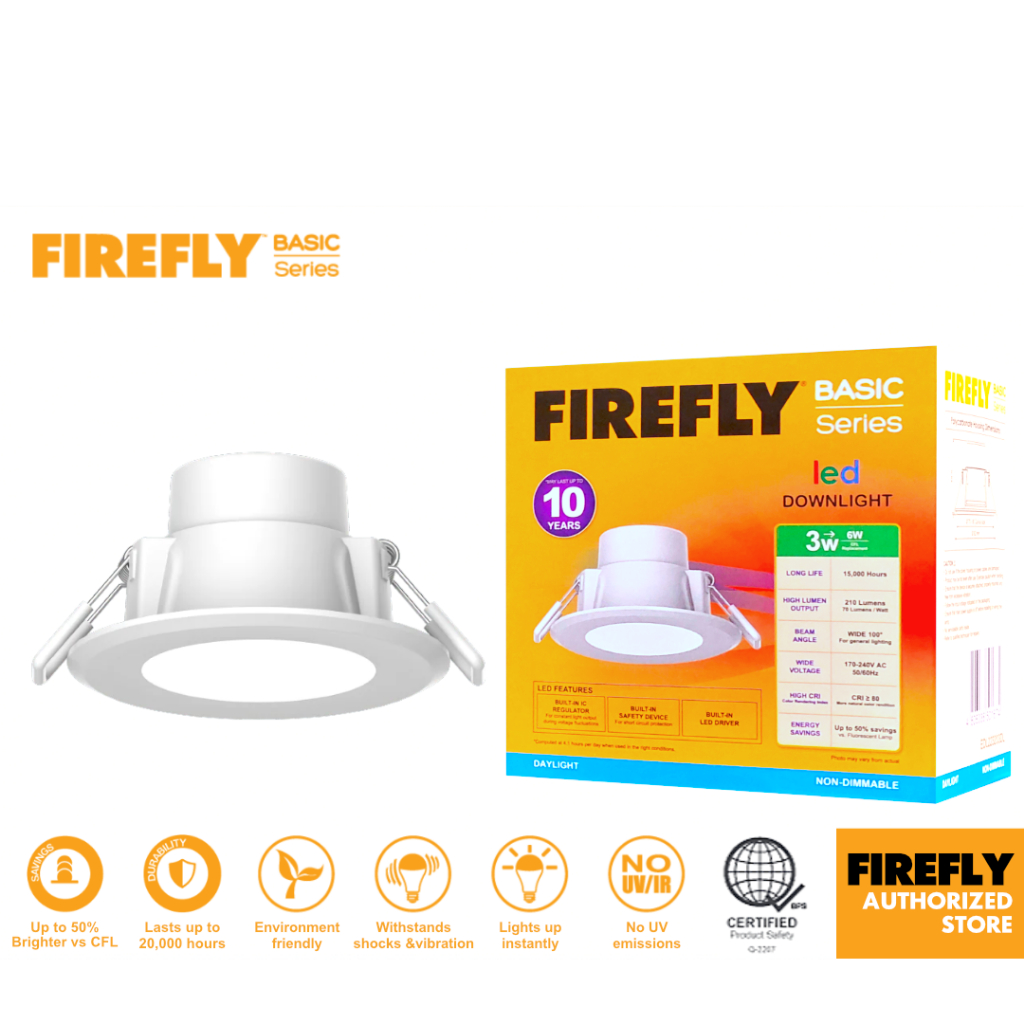 Firefly Basic Series Integrated LED Downlight Model EDL2232 | Shopee ...