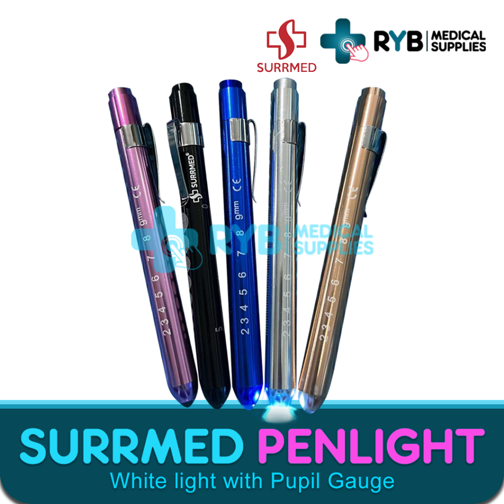 Medical Penlight with Batteries and Pupil Gauge - SURRMED | Shopee Philippines