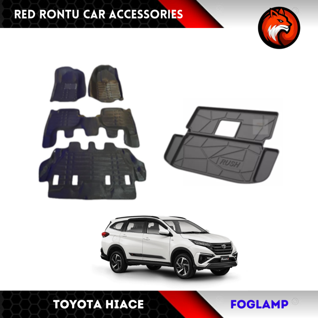 Toyota Rush Diamond Deep Dish and Cargo Trunk Tray Car Matting (Full ...