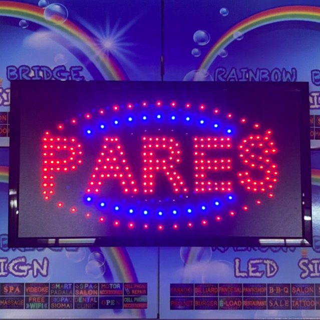 PARES - RAINBOW BRIDGE LED SIGNAGE (New-Small-Large) #SIZE: W48cm ...