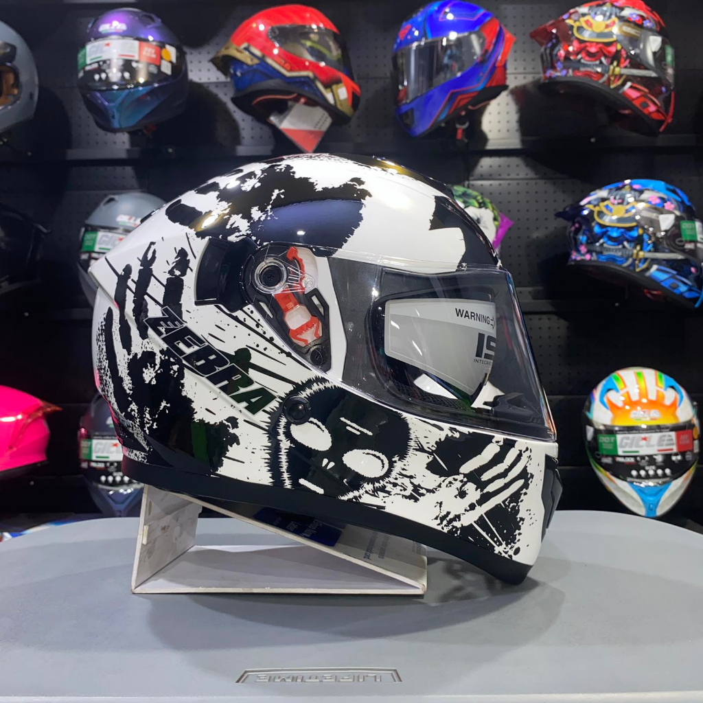 ZEBRA Alien Series Full face Dual Visor Motorcycle Helmet For Men and ...