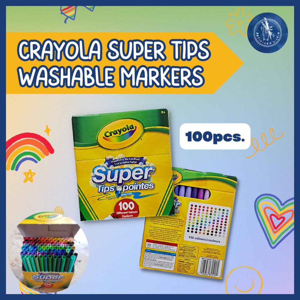 Crayola SuperTips Washable Markers 100 ct. | Shopee Philippines