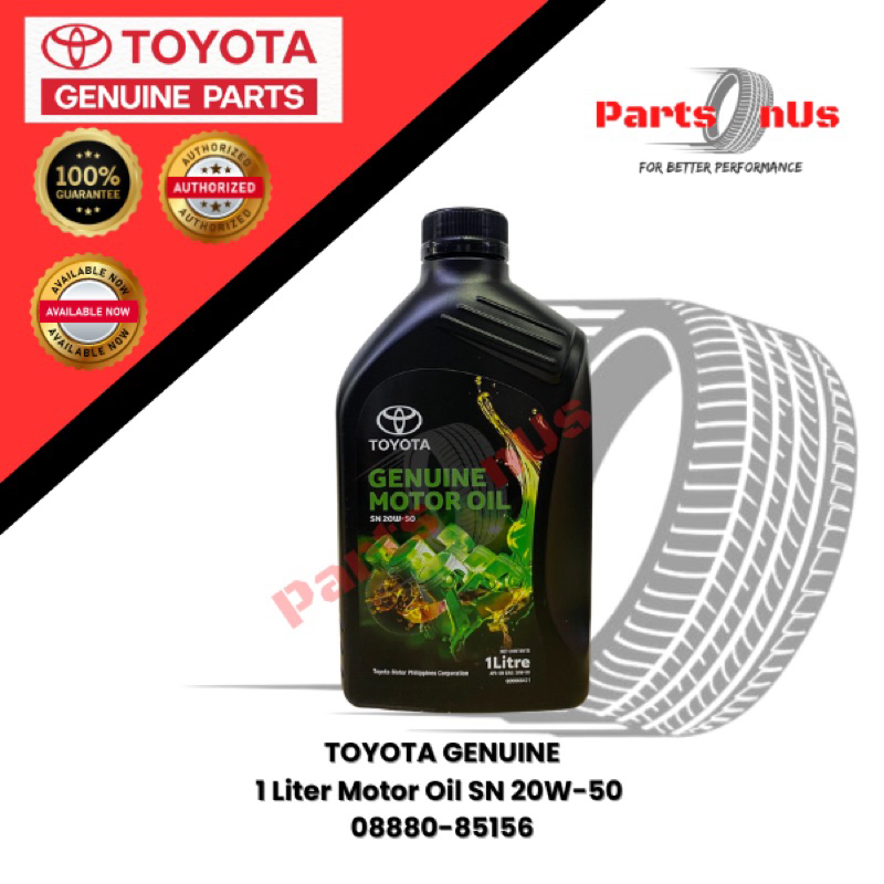 Toyota Genuine 1Liter Motor Oil SN 20W-50 | 08880-85156 | Shopee Philippines