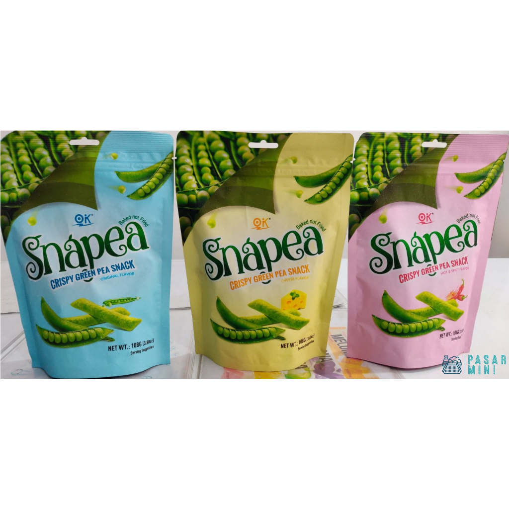 Snapea Crispy Green Pea Snack Original, Cheese, Hot & Spicy 108g | Shopee Philippines