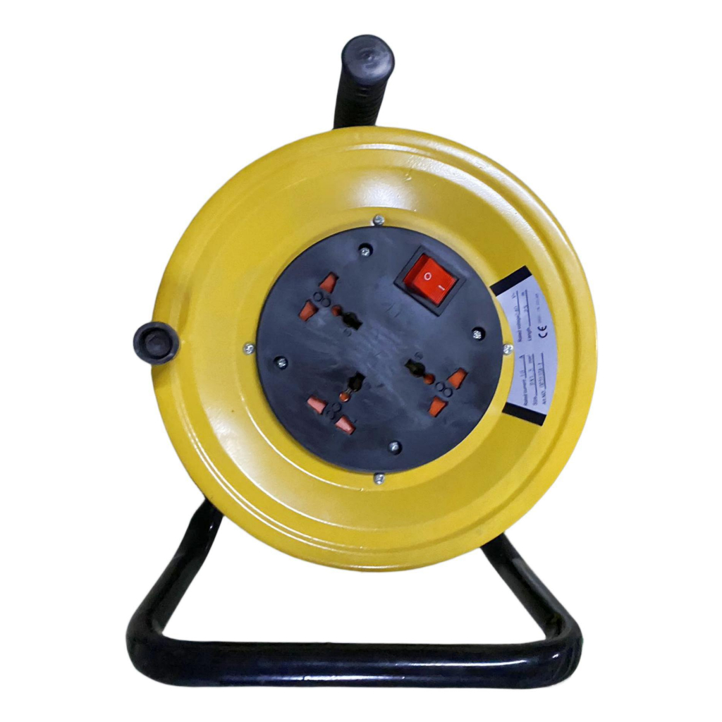 HIGH VOLTAGE UNIVERSAL OUTLET SOCKET HEAVY DUTY CABLE REEL SET C/W 20A ...
