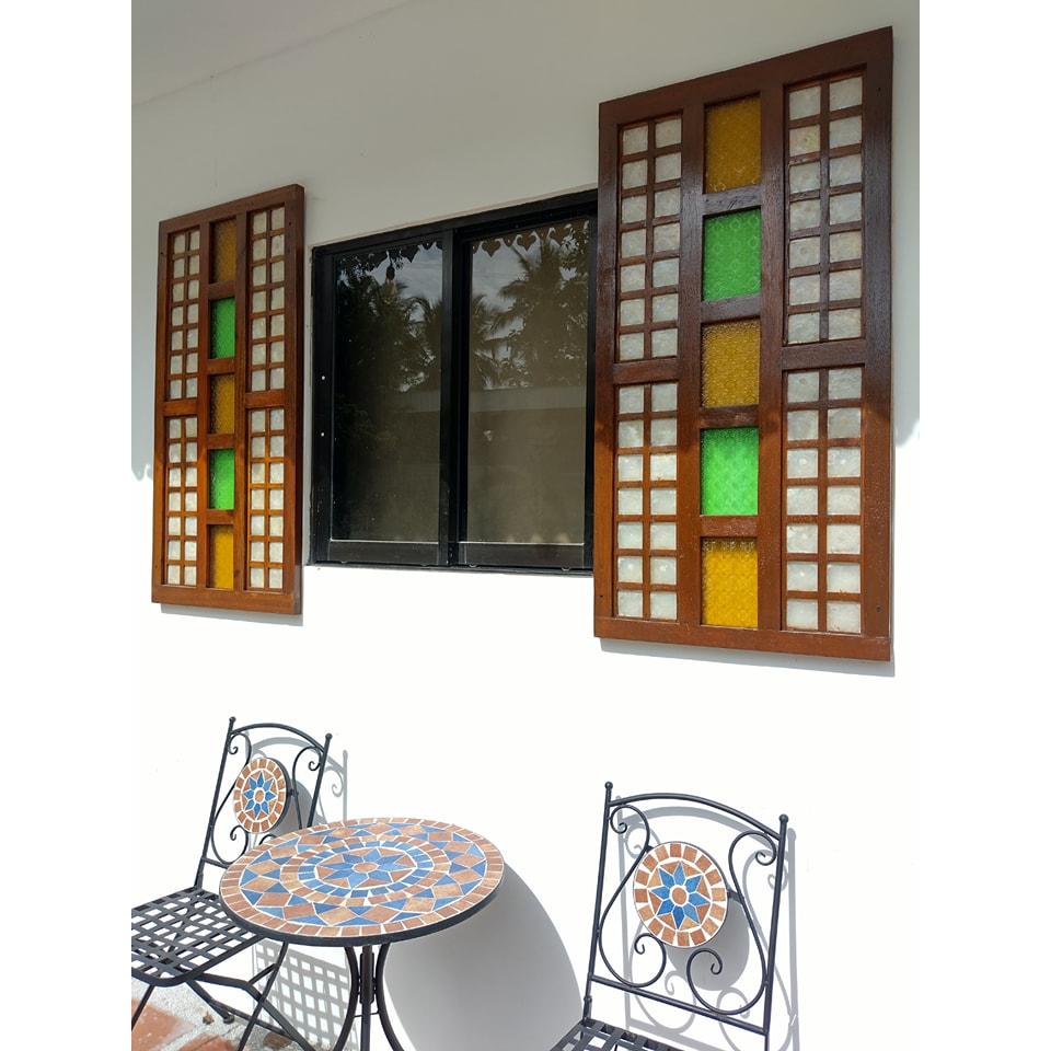 2x4ft Capiz with Colored Glass Window Panel (maximum 3 Panel per check ...