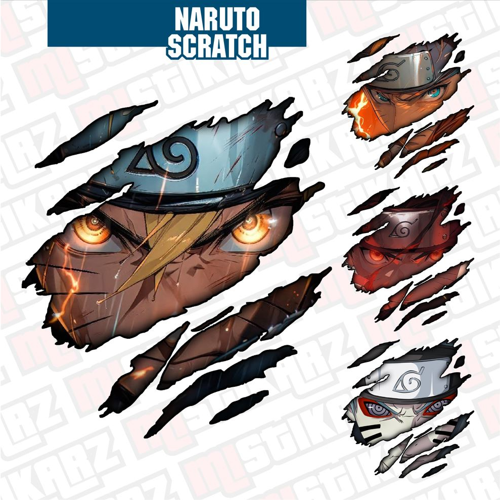 Naruto Scratch Anime - Waterproof Sticker | Shopee Philippines
