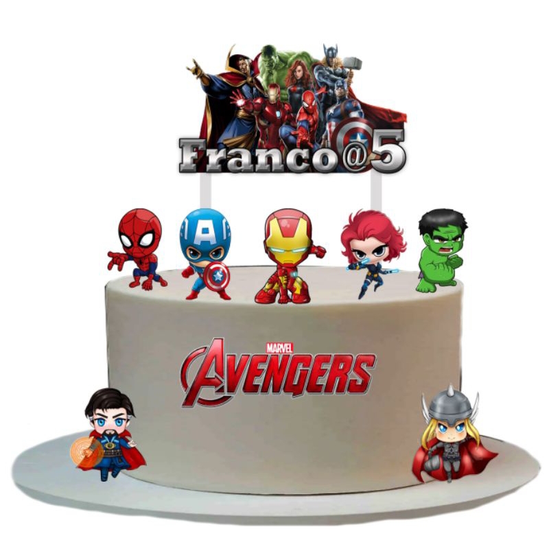 Personalized Avengers Chibi Cake topper set | Shopee Philippines