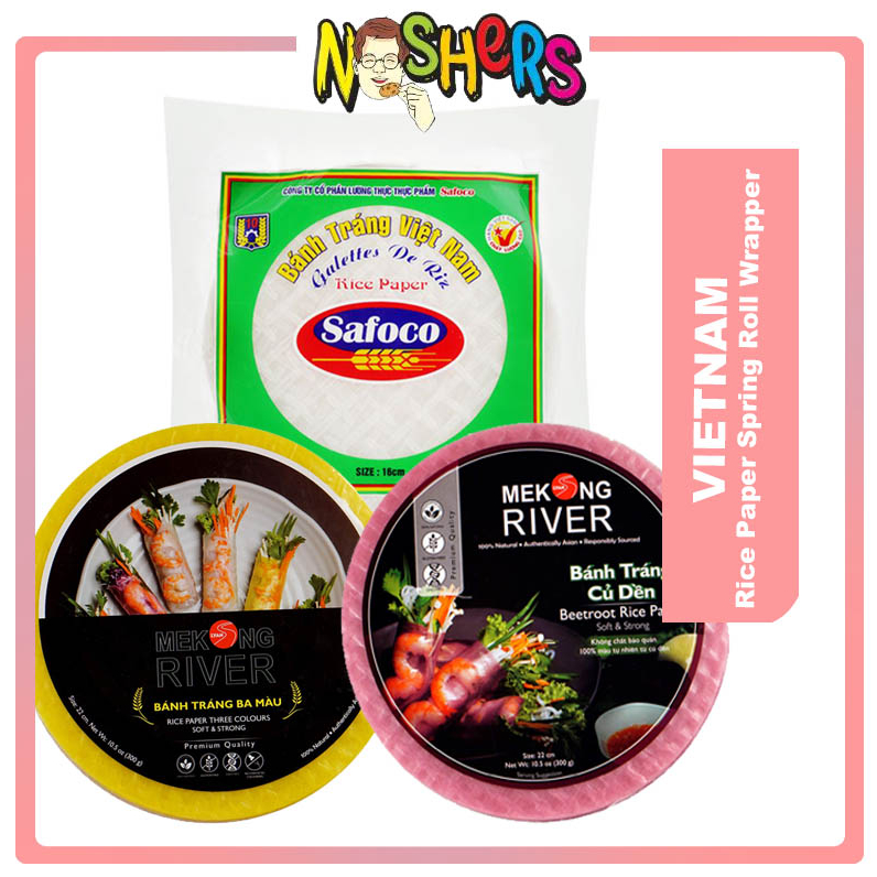 Noshers Safoco Rice Paper Spring Roll Wrapper Noodles Mekong Rice Paper ...