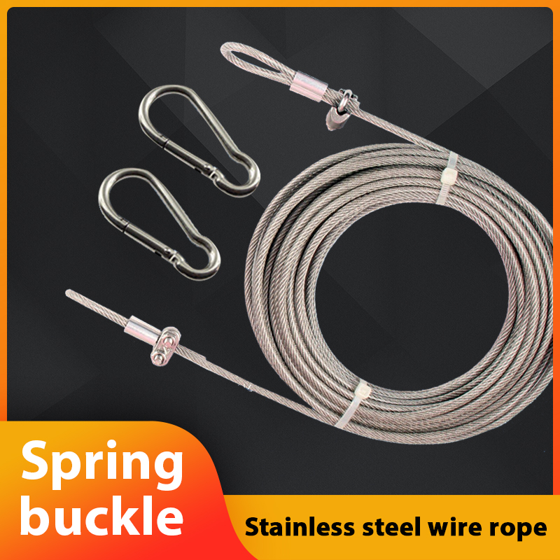 Plastic-coated steel wire clothesline thickened stainless steel outdoor ...