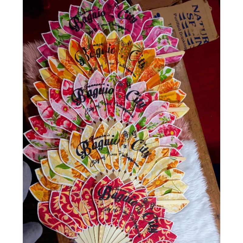 BAGUIO CITY PRINT ON BAMBOO FANS REGULAR PEACOCK DESIGN | Shopee ...