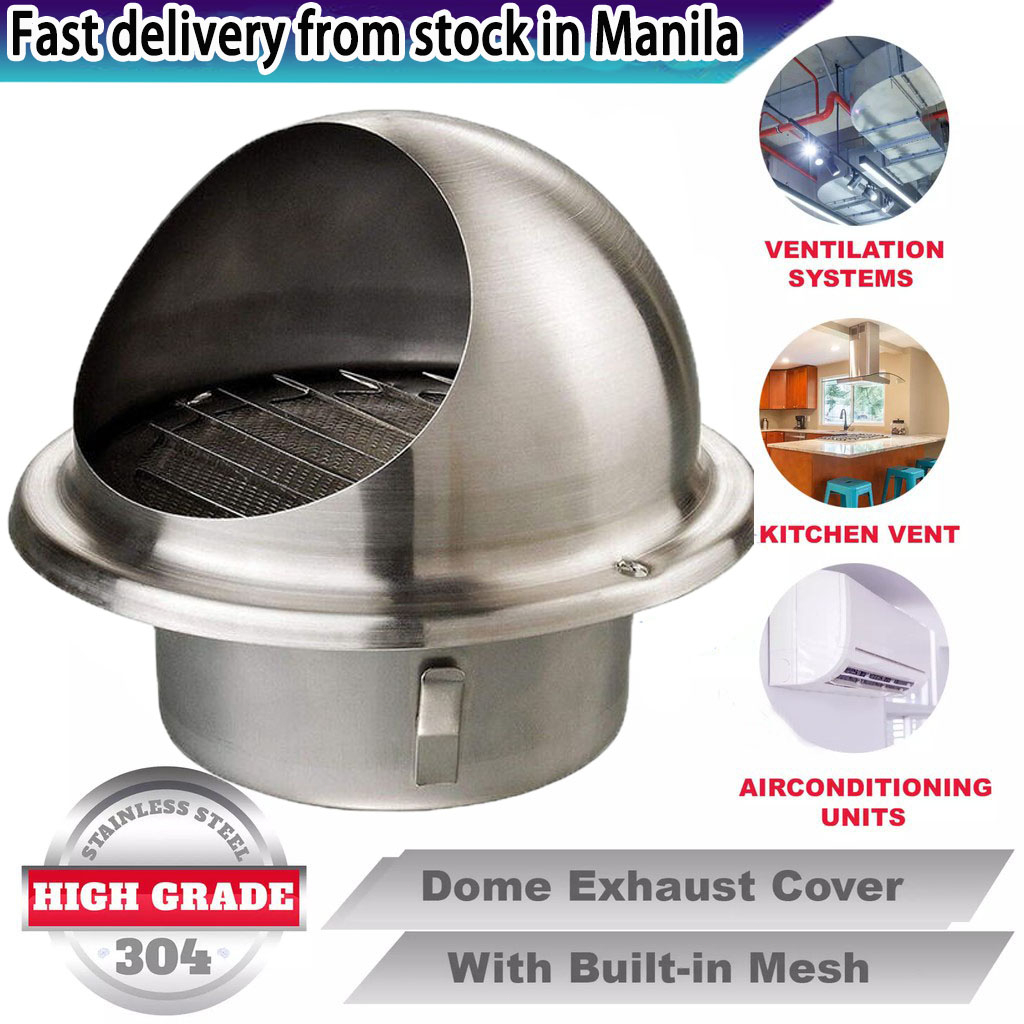Vents Waterproof Cap Stainless Steel Exhaust Cover Wall Air Vent range ...