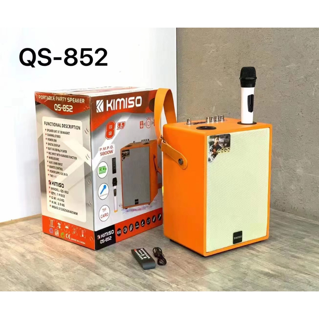 KIMISO portable professional karaoke with microphone bluetooth speaker ...