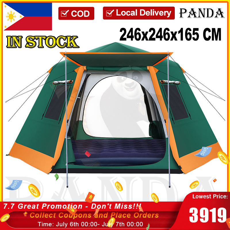 【COD】Outdoor tent for Camping Waterproof Tent 4/6/8 Person Fully ...