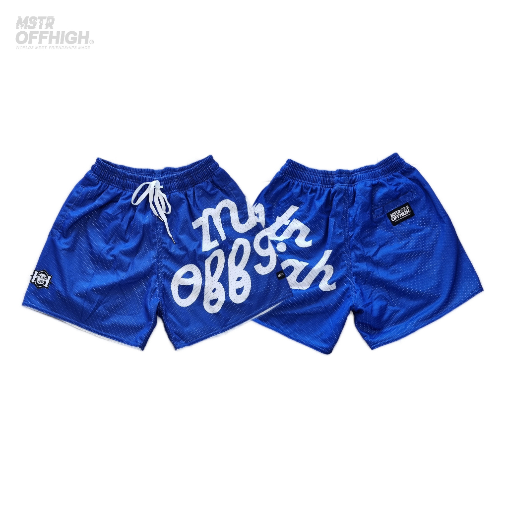 MSTR CO. X OFFHIGH - TIME OFF COLLECTION "OFFLIMITS" Mesh Short (Royal ...