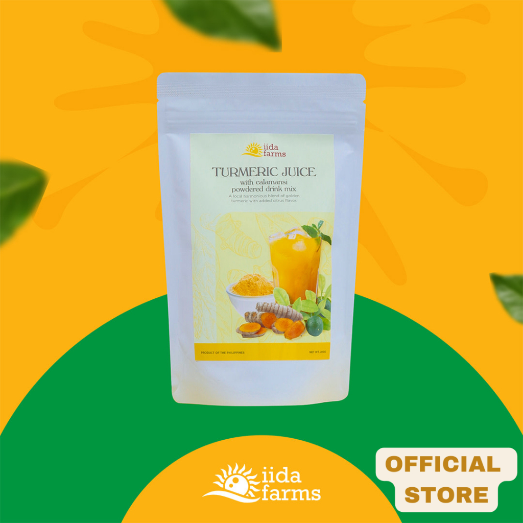 IIDA FARMS Turmeric with Calamansi Powdered Drink 200g REFRESHING all ...