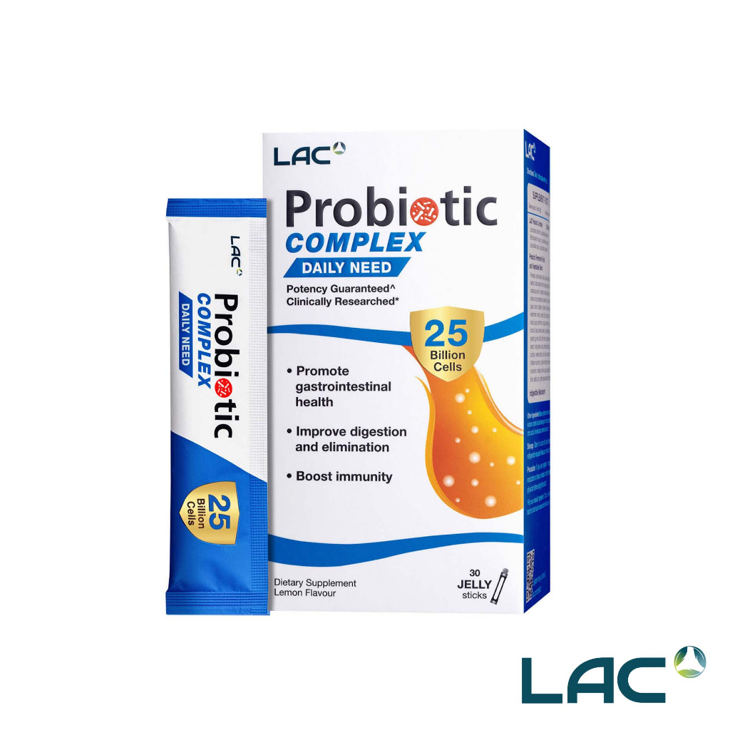LAC Probiotic Complex 25 Billion Jelly Lemon 15g X 30 Sticks (Consume ...