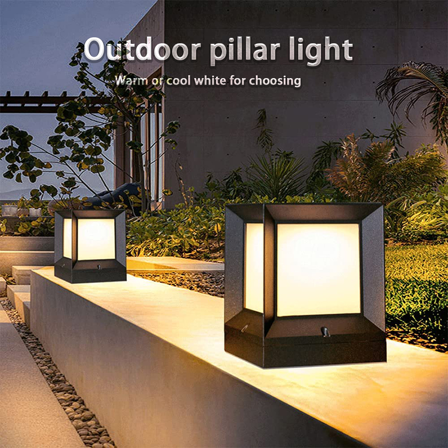 Outdoor Electricity Pillar Gate Light Waterproof Garden Column Post ...