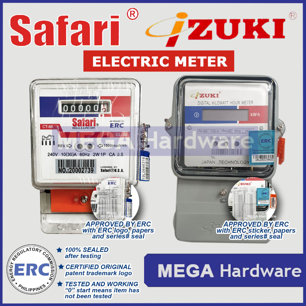 ORIGINAL Electrical Meter or Submeter Sealed and Tested w/ ERC ...