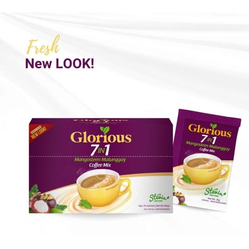 GLORIOUS 7IN1 COFFEE MIX (20 sachets) | Shopee Philippines
