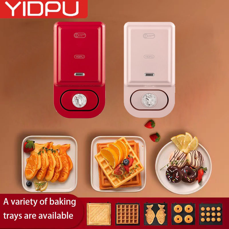 Multi Function Electric Breakfast Machine Adjustable Timer Waffle ...