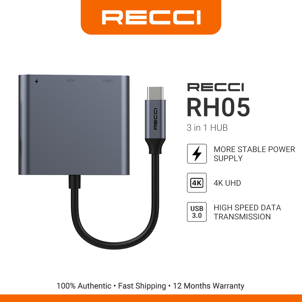 Recci RH05-3 1HUB type-C | Shopee Philippines