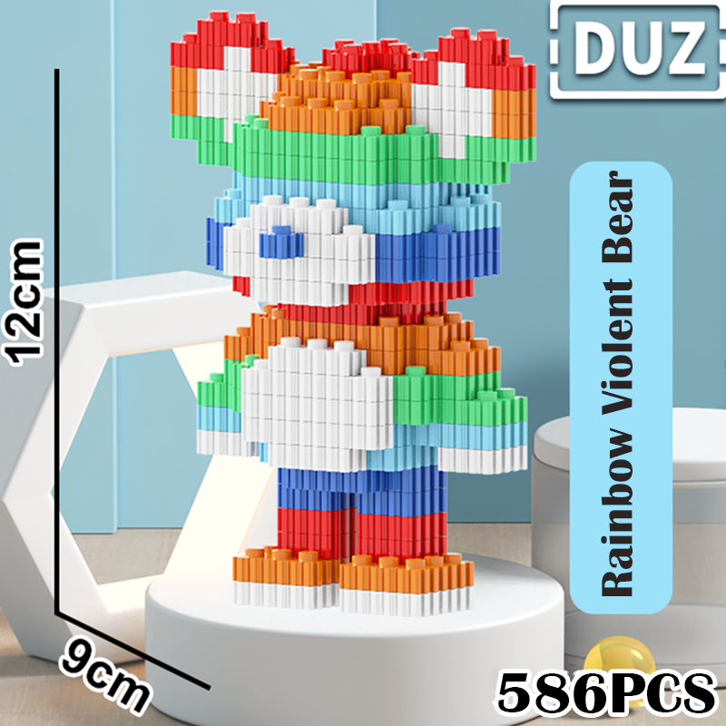 【DUZ】Bear Blocks Building Blocks Cartoon Series Educational Toys Kaws ...