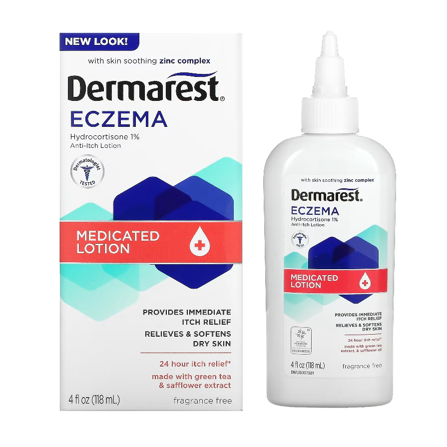 Dermarest, Eczema, Medicated Lotion, Fragrance Free, 4 fl oz (118 ml ...