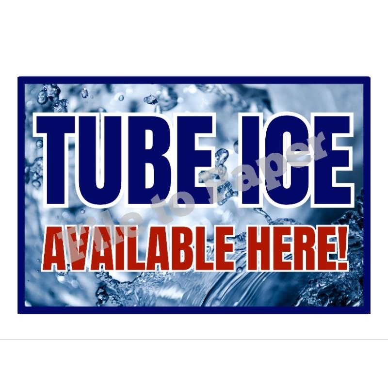 Laminated Tube Ice Signage | Shopee Philippines