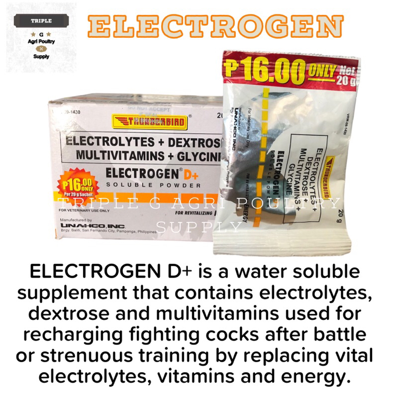 Electrogen D+ Soluble Powder 1box (20g x 12 sachet) | Shopee Philippines