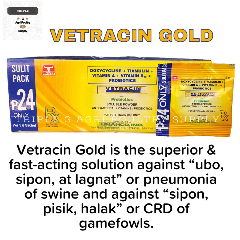 Vetracin Gold 1box (5g x 48 sachet) | Shopee Philippines