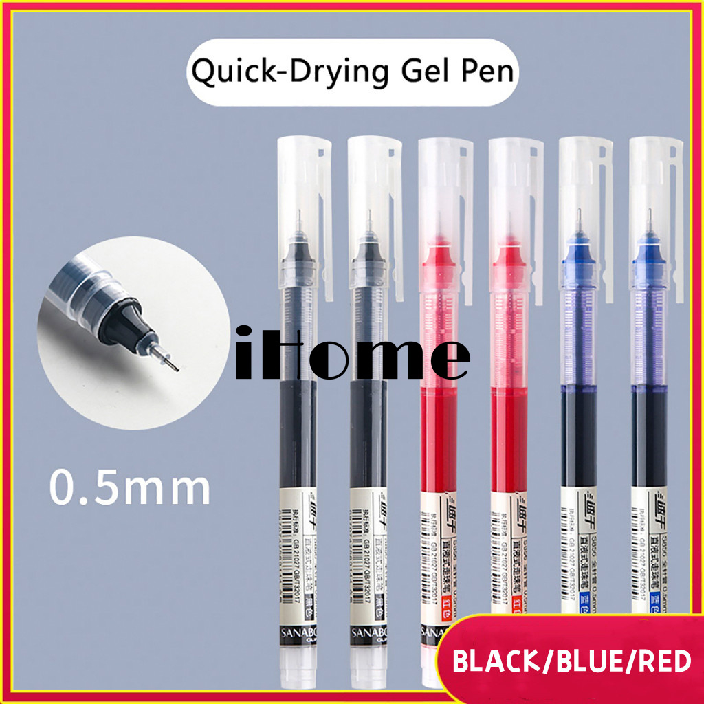 Straight Liquid Rollerball Gel Gel Pen 0.5mm Needle Tube Quick Dry ...