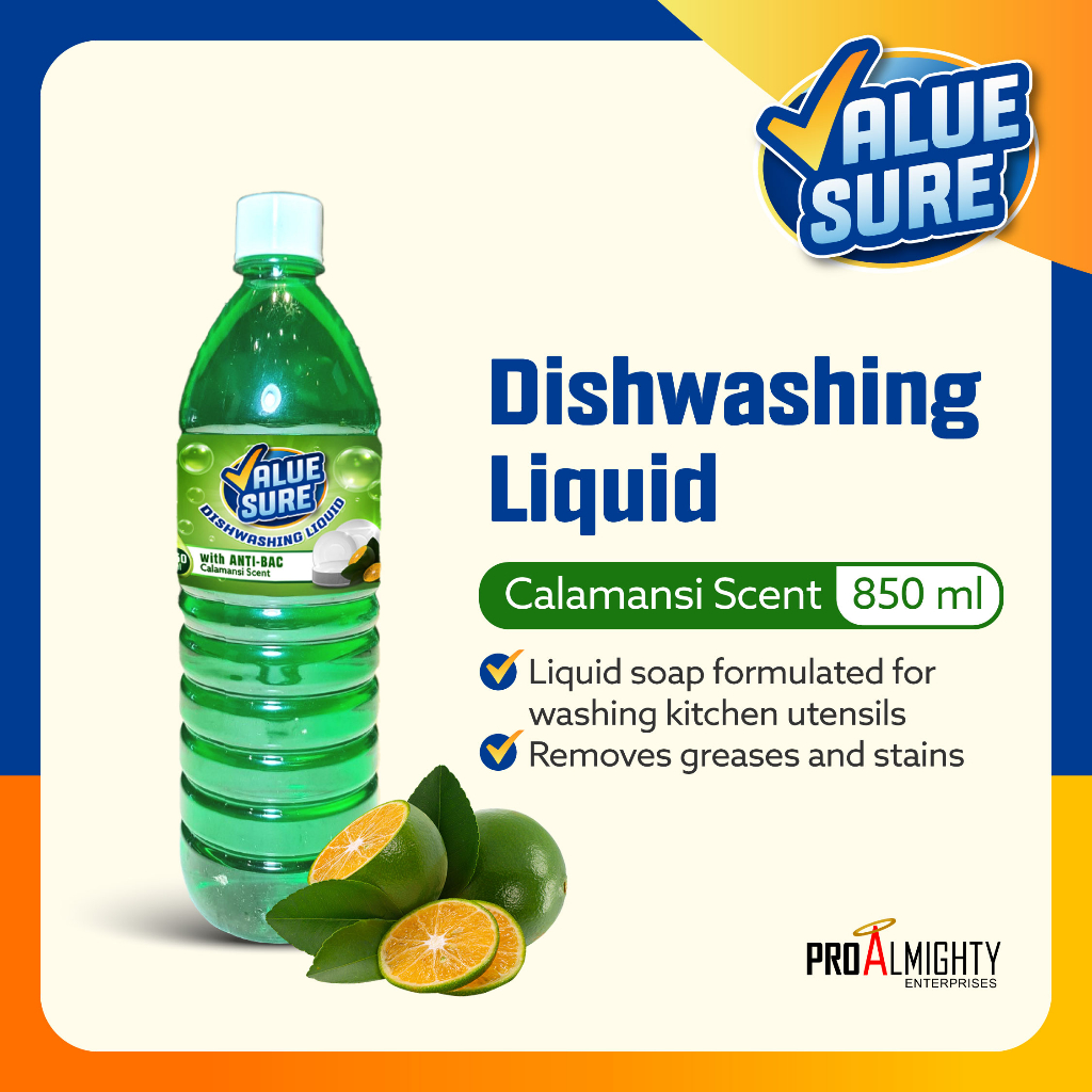 Value Sure Dishwashing Liquid – Grease-Fighting & Refreshing Scent ...