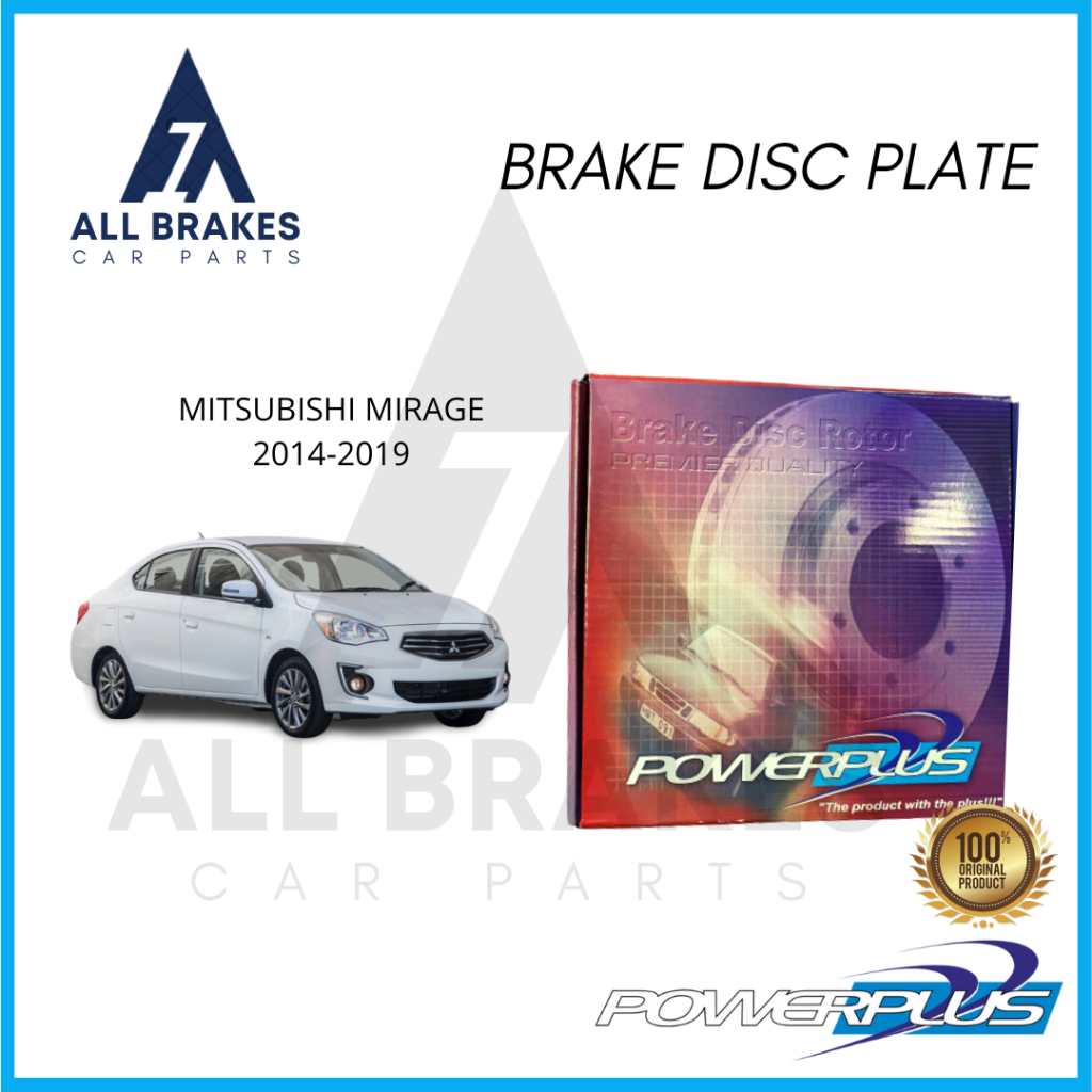 Powerplus Rotor Disc Brake Plate Front for Mitsubishi MIRAGE 2014-2021 ...