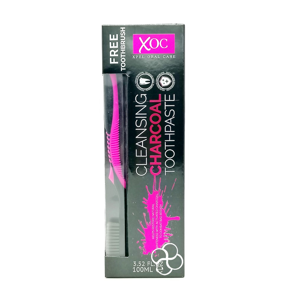 XOC Charcoal Toothpaste 100mL + Free Toothbrush | Shopee Philippines