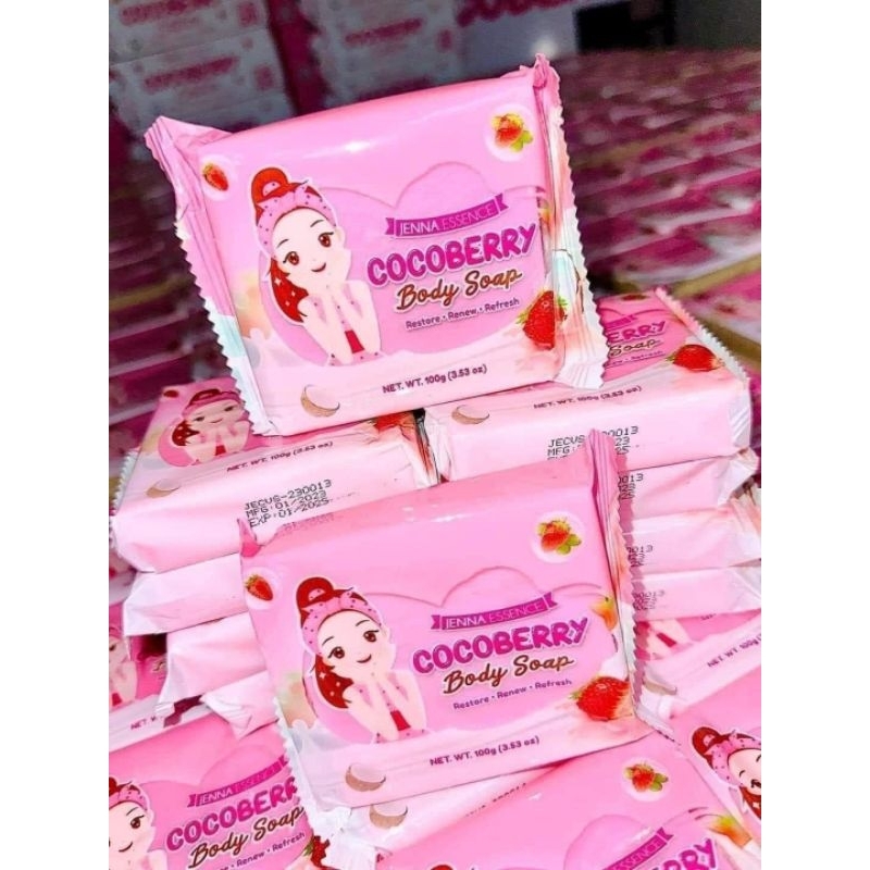 AUTHENTIC COCOBERRY SOAP BY JENNA ESSENCE SOLO PACK | Shopee Philippines
