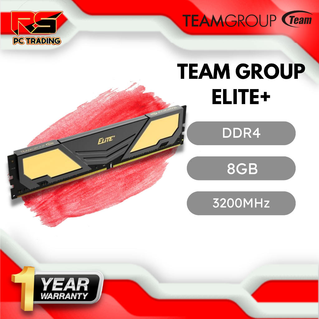 Team Elite Plus DDR4 8GB CL16 3200MHz Desktop Ram | Shopee Philippines
