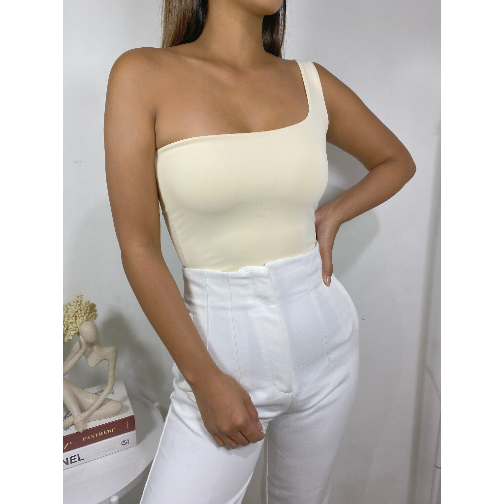 Seam & Stitch - Olivia One Shoulder Mid Crop Top | Shopee Philippines
