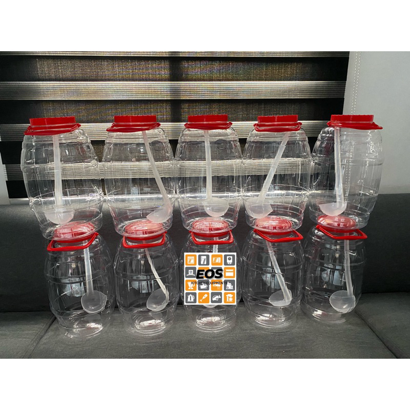 Clear plastic palamigan / Juice container with free sandok 10L ...