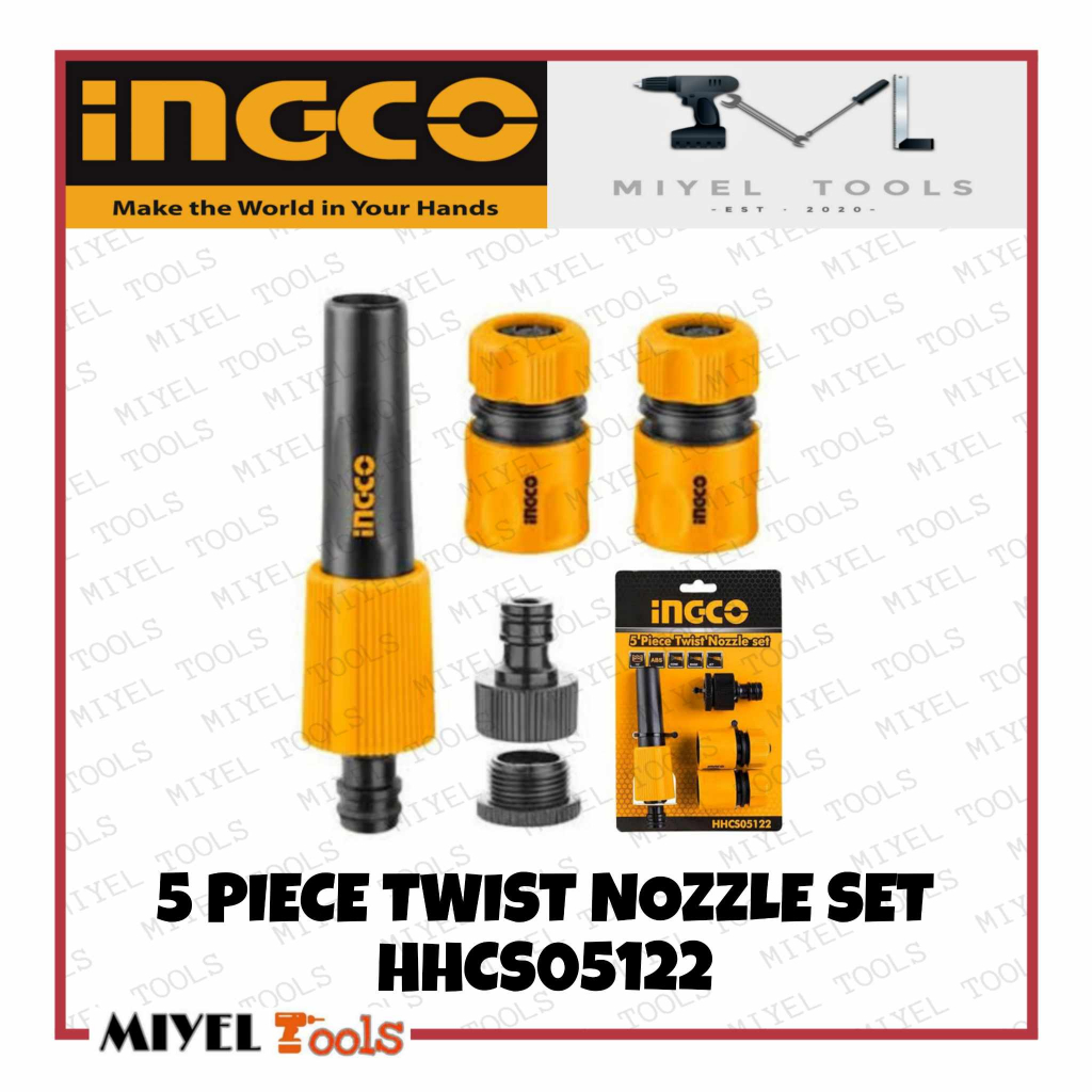 INGCO HHCS05122 5pcs Nozzle Hose Quick Connector Set or HOTECHE 4pcs ...