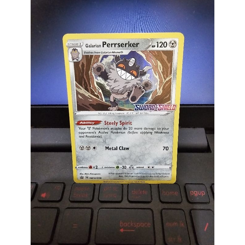Galarian Perrserker - SWSH008 - Pre-Release Promo Pokemon Sword ...