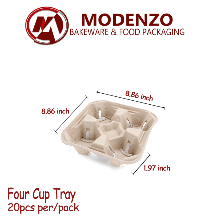 Four Cup Tray (20pcs per pack) | Shopee Philippines