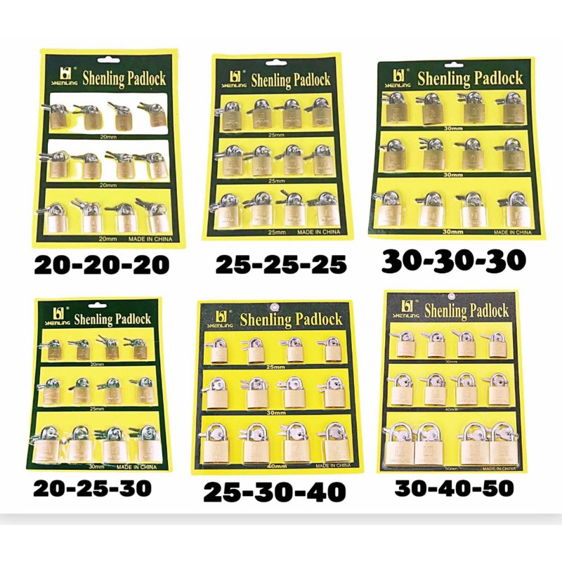 SHENLING PADLOCK SET 12pcs. | Shopee Philippines
