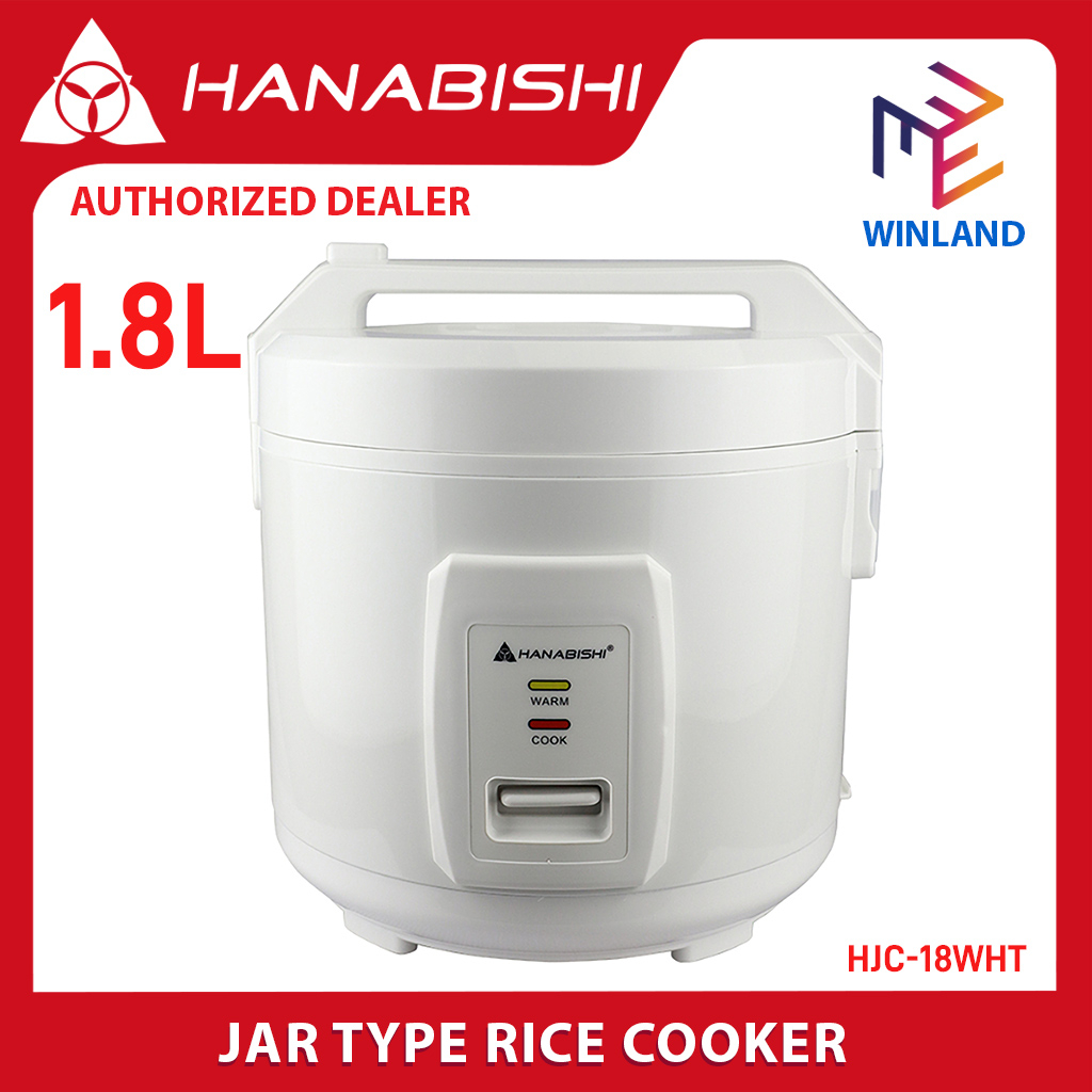 HANABISHI by Winland 1.8L White Jar Type Rice Cooker 8-10cups Of Rice ...