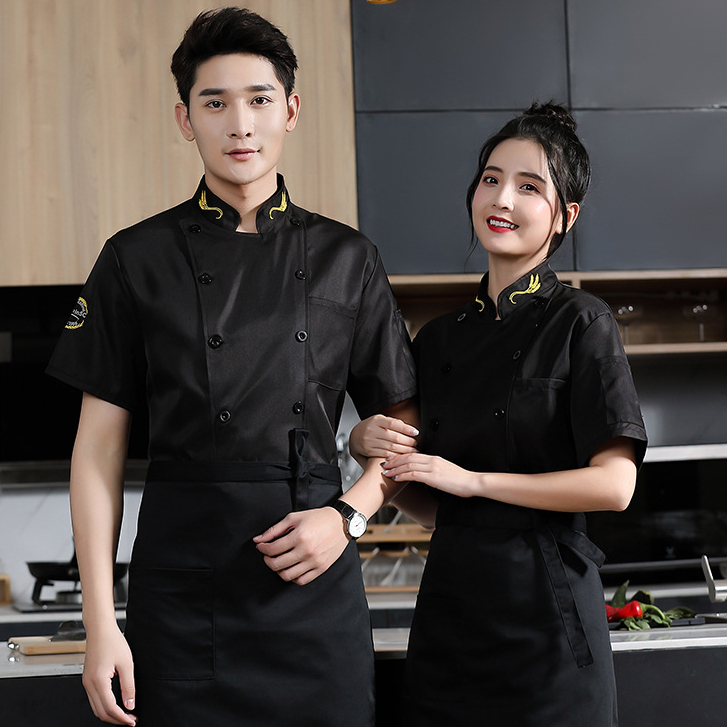 Chef Uniform for Men/Women Chef Costume Short Sleeve Chefs Uniform Chef ...