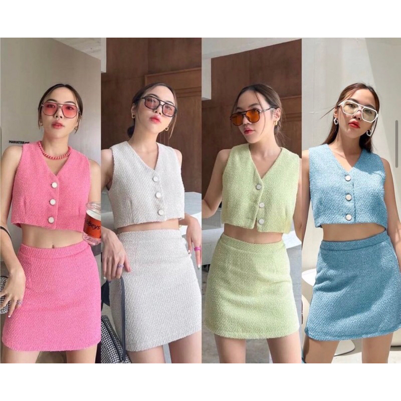 RRX Tweeds Terno Mini Skirt #7112 | Shopee Philippines