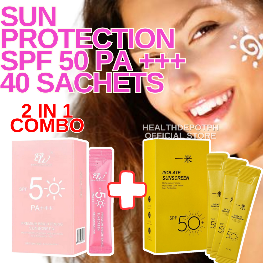 DW Face Sunscreen + Isolate Sunscreen SPF 50 Whitening Brightening ...